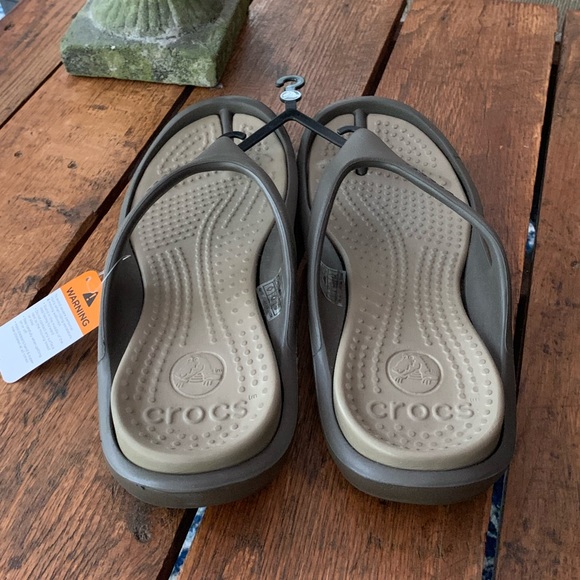 CROCS | Shoes | Crocs Athens Ii Flip Flops Unisex Tan Brown Nwt | Poshmark